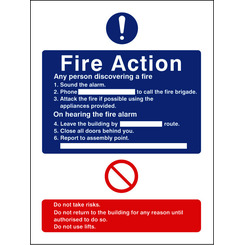 Fire Action & Call Point Signs (UK) | Fire Safety Signs | Warning ...