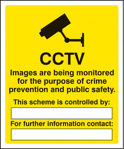 CCTV Images Being Monitored For The Purpose Of Crime Sign (UK ...