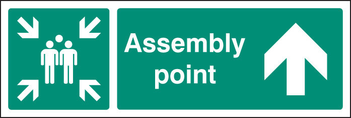 Quickest UK delivery - Assembly Point Straight On Sign