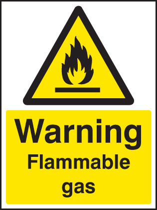 Flammable Gas Sign - Warning Safety Signs