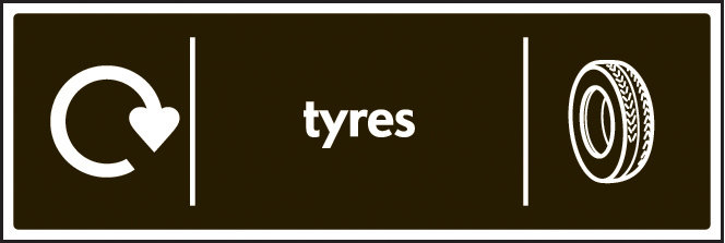 WRAP Recycling Sign - Tyres - Warning Safety Signs
